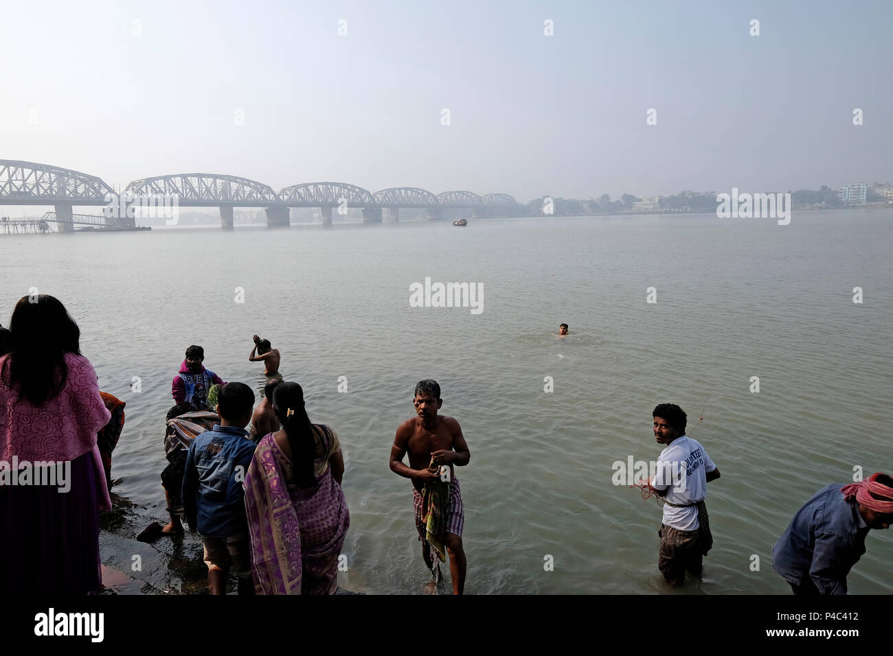 India, Kolkata, Hughli river, daily life Stock Photo - Alamy