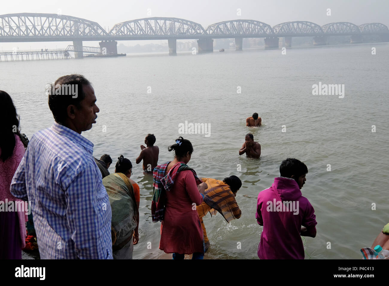 India, Kolkata, Hughli river, daily life Stock Photo - Alamy