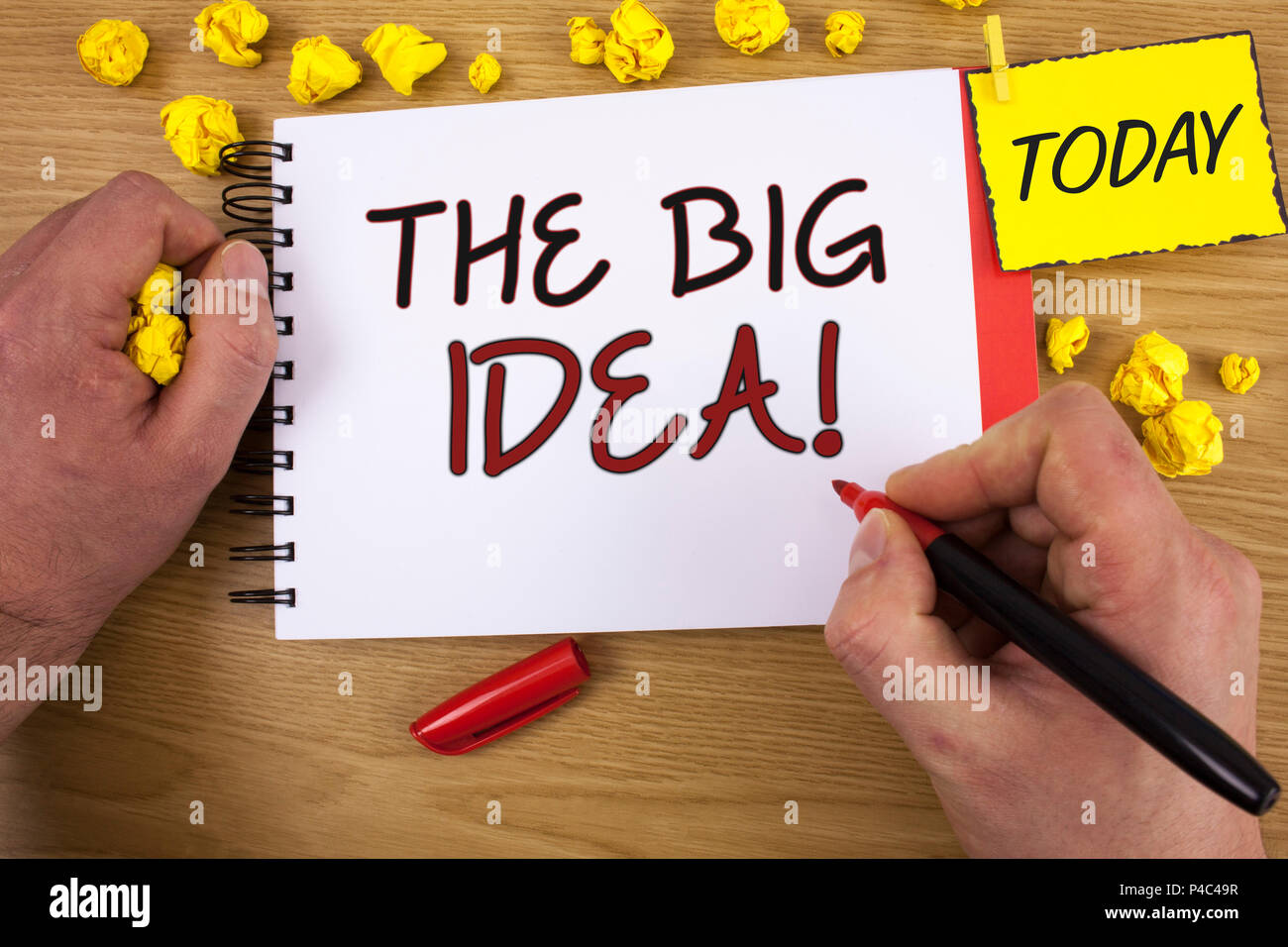 Handwriting textss writing The Big Idea Motivational Call. Concept ...