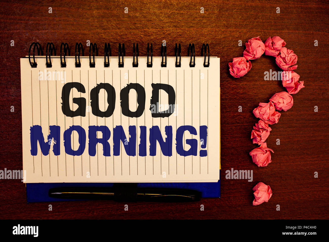 Handwriting textss writing Good Morning Motivational Call. Concept ...