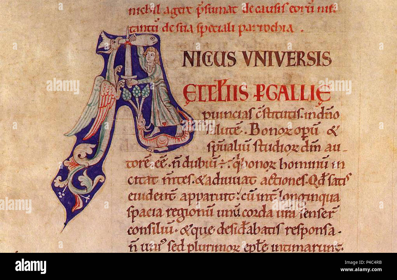 12th-century painters - Manuscript of Church Law - WGA15726 Stock Photo ...