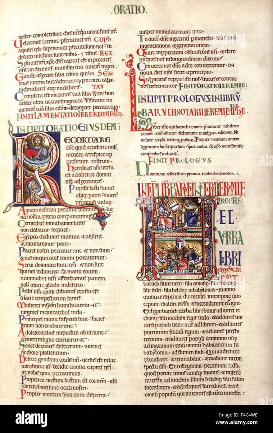 12th-century painters - Winchester Bible - WGA15734 Stock Photo - Alamy