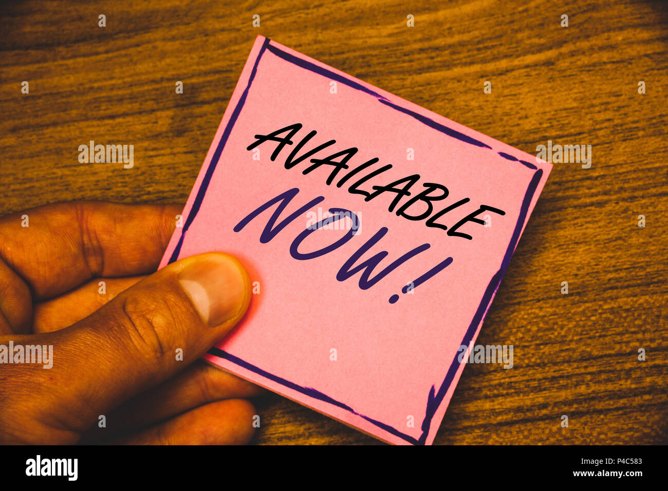 Writing note showing Available Now Motivational Call. Business photo ...