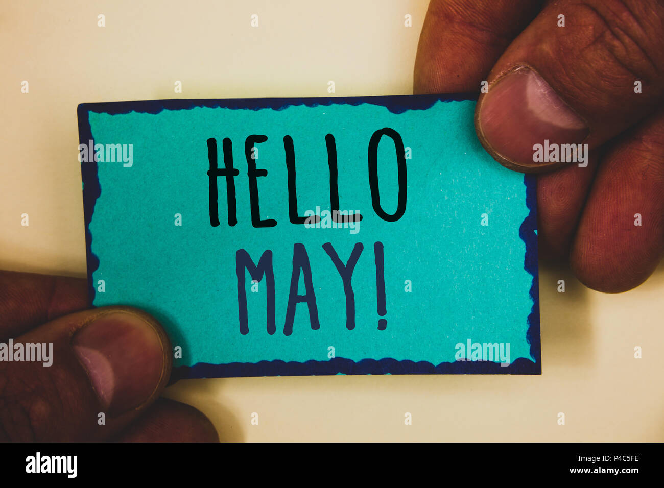 Words writing texts Hello May Motivational Call. Business concept for ...