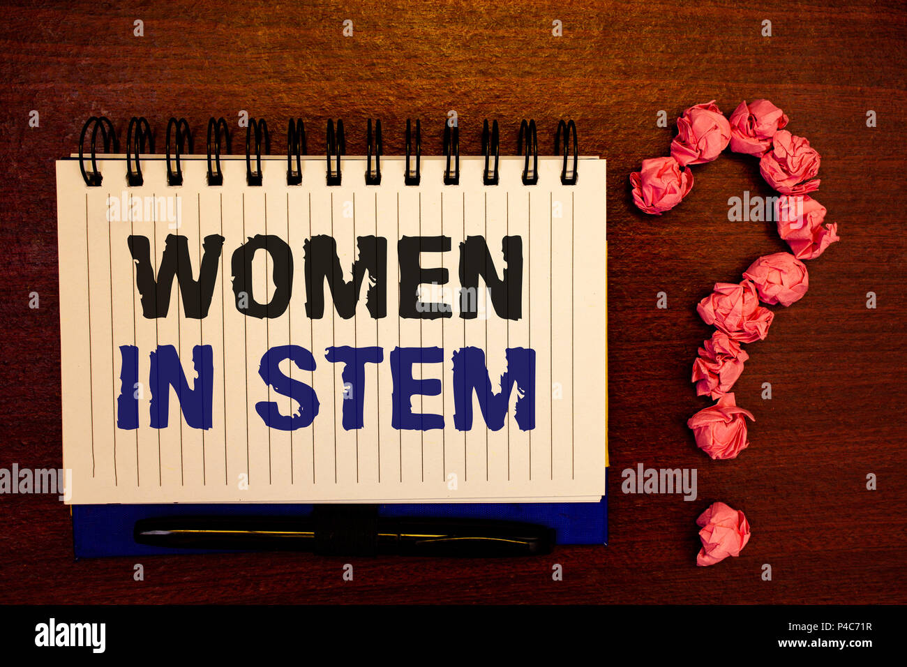 Handwriting texts writing Women In Stem. Concept meaning Science ...