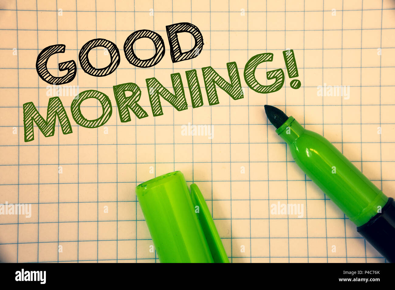 Wordss writing textss Good Morning Motivational Call. Business concept ...