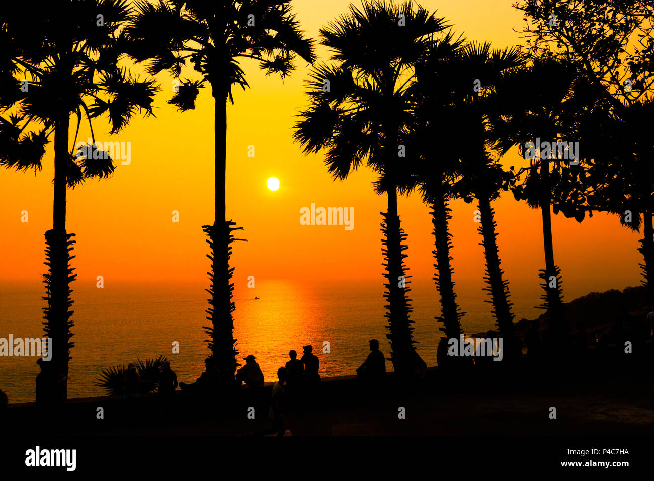 sunset at Promthep cape. Promthep cape is the most popular viewpoint in ...