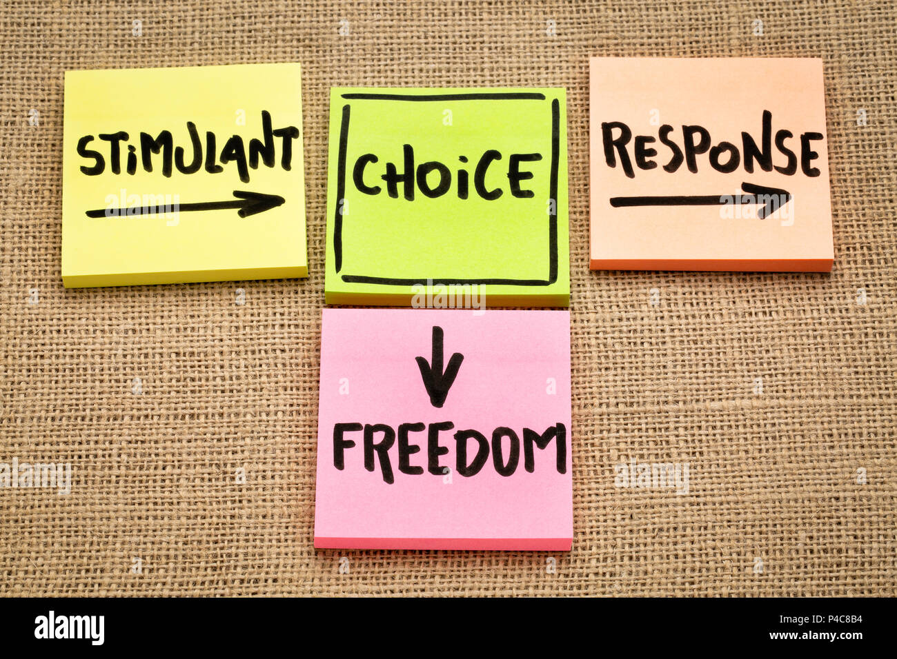 freedom concept as a choice made bettwen stimulant and response ...