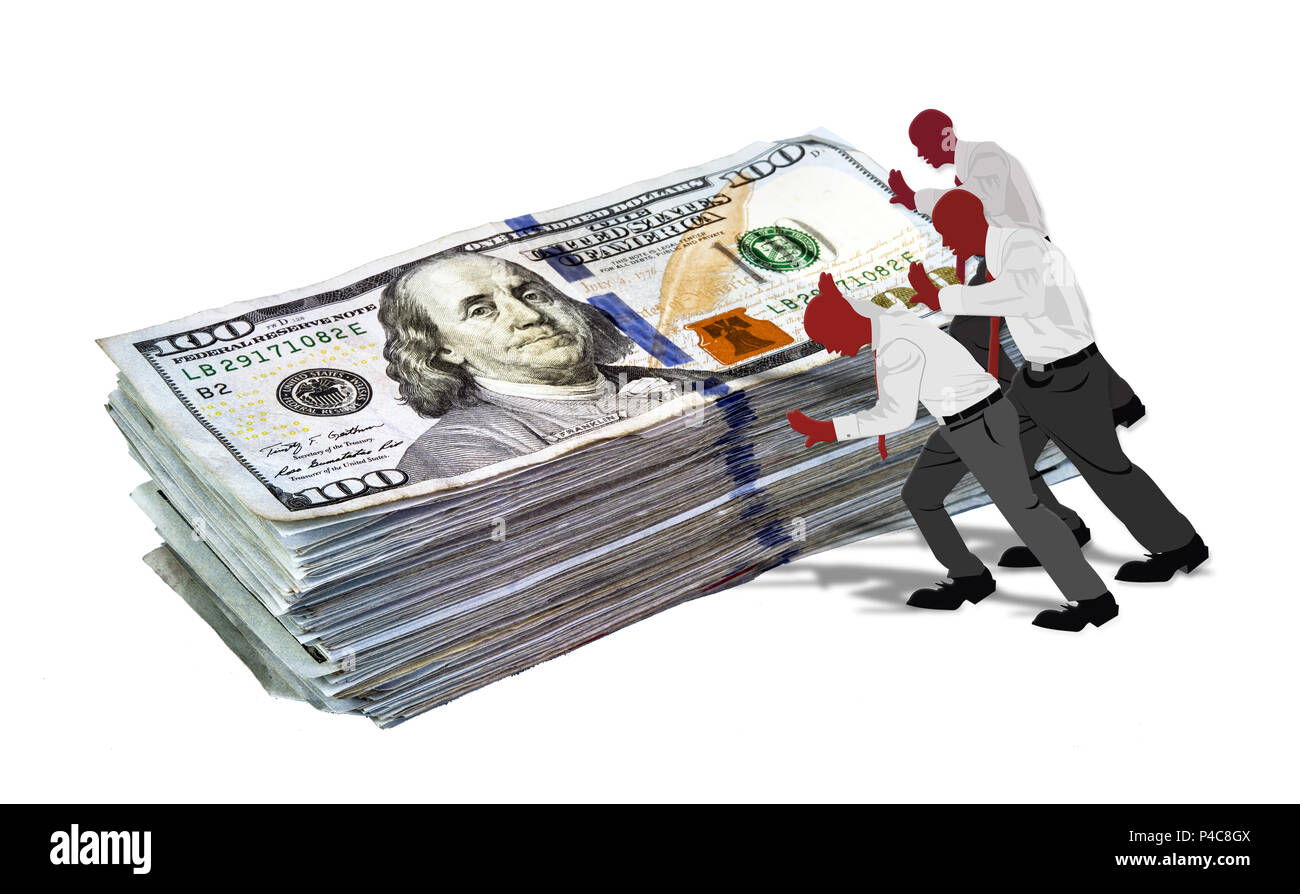 Pushing cash as fast as you can Stock Photo - Alamy