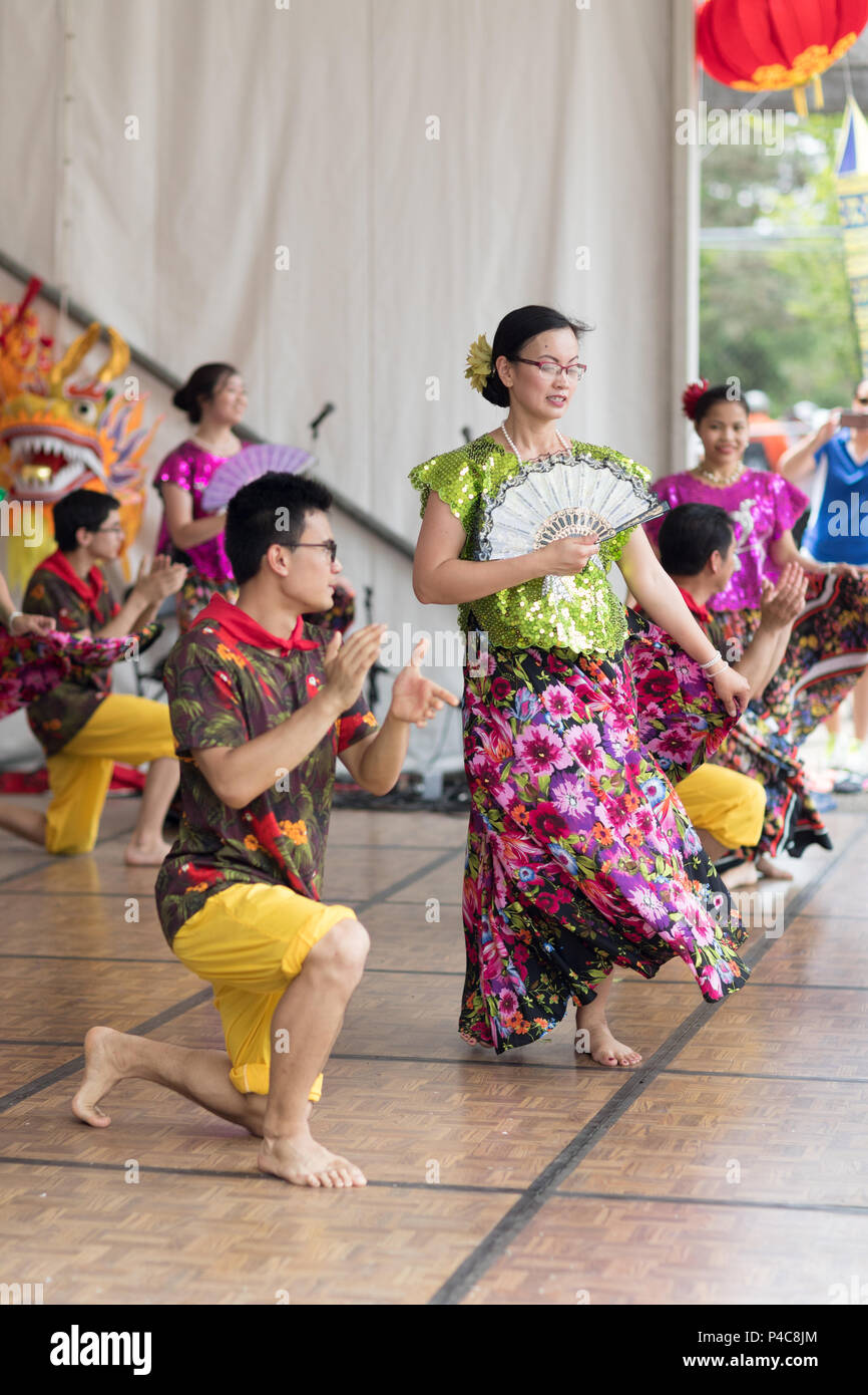 Columbus, Ohio, USA - May 27, 2018 Members of the Sayaw FilipinOH dance ...