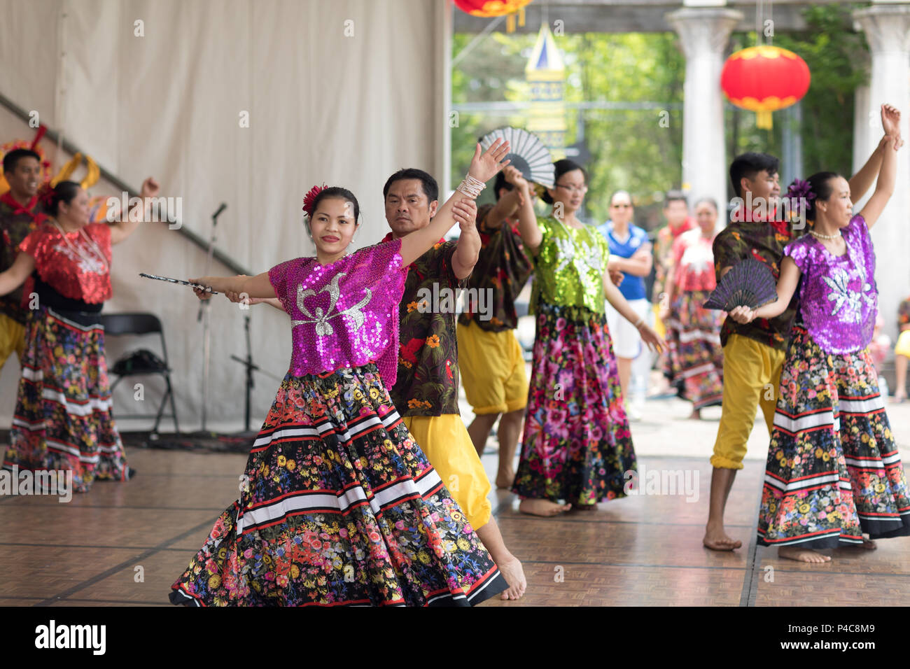 Columbus, Ohio, USA - May 27, 2018 Members of the Sayaw FilipinOH dance ...