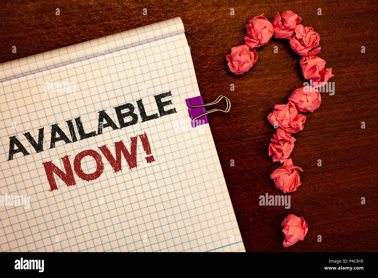 Conceptual hand writing showing Available Now Motivational Call ...