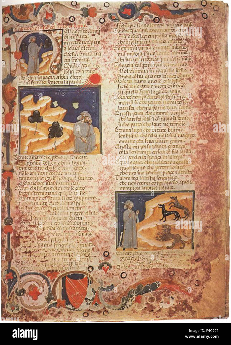 14th-century painters - Dante Codex - WGA15966 Stock Photo - Alamy