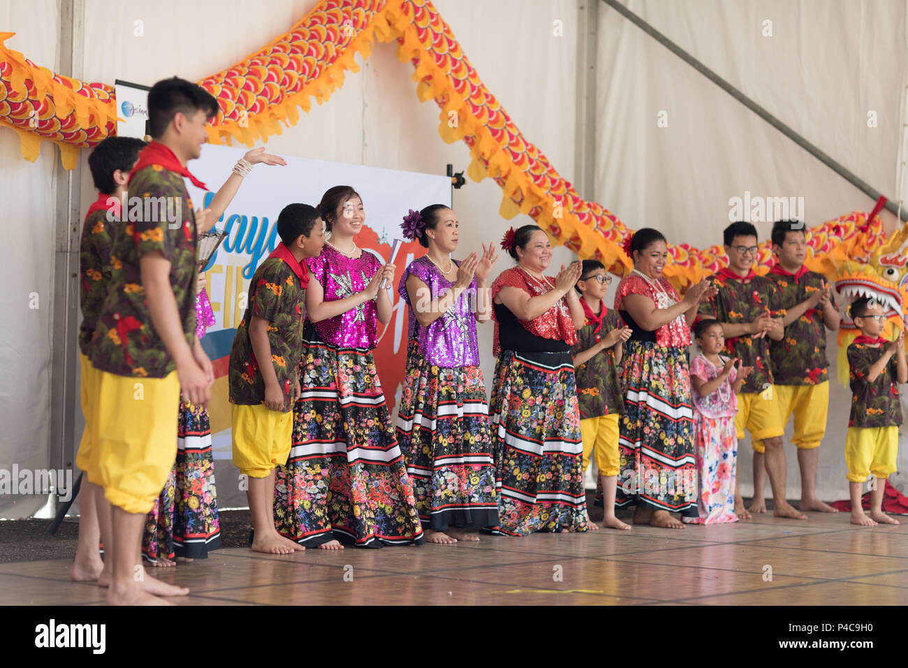 Columbus, Ohio, USA - May 27, 2018 Members of the Sayaw FilipinOH dance ...