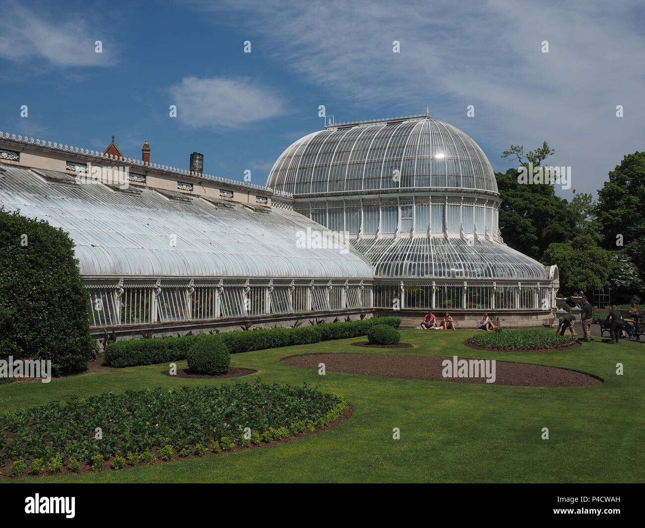 BELFAST, UK - CIRCA JUNE 2018: The Palm House in the Botanic Gardens ...