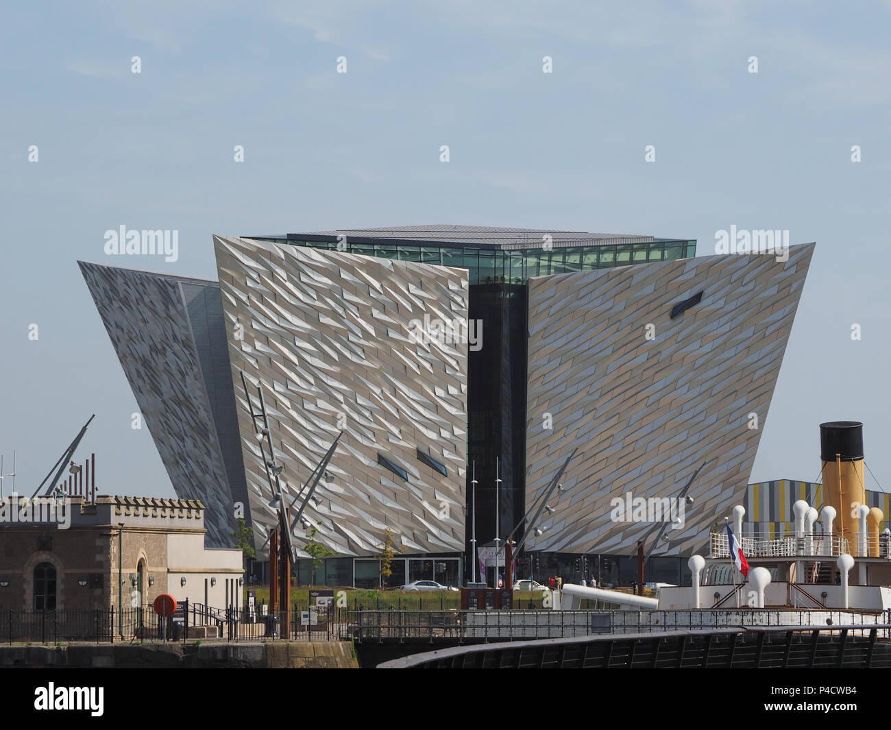 BELFAST, UK - CIRCA JUNE 2018: Titanic Belfast centre on the site of ...