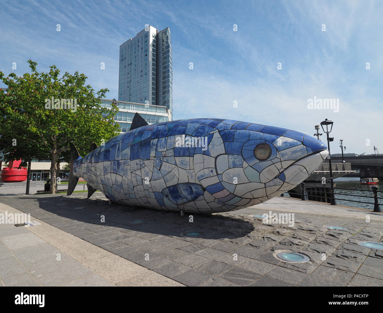 BELFAST, UK - CIRCA JUNE 2018: The Big Fish (akaThe Salmon of Knowledge ...