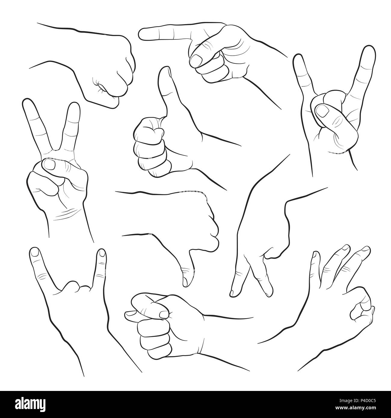 Hand gestures right icon Stock Vector Images - Alamy