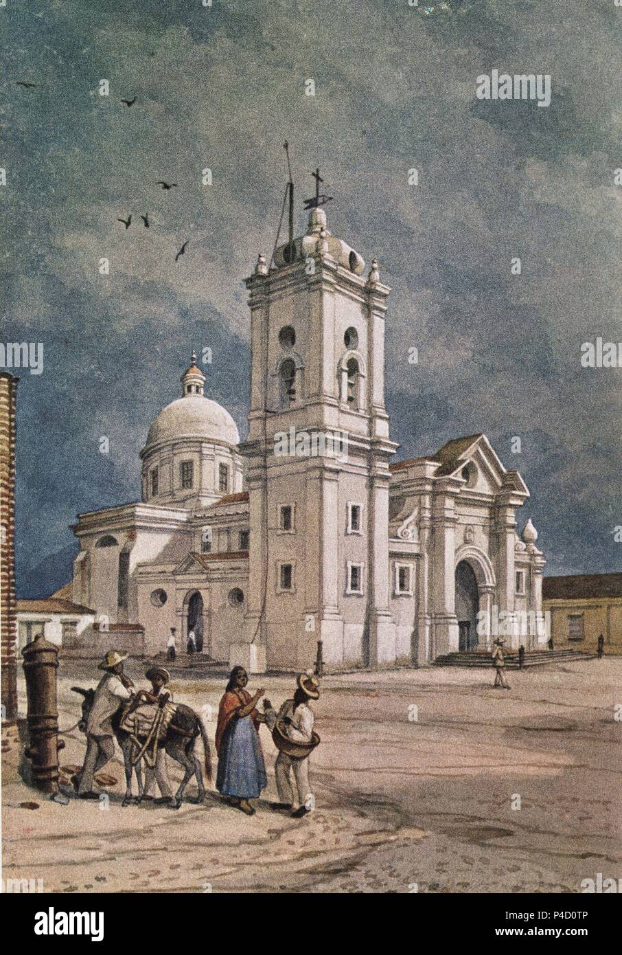 ACUARELA-NUEVA GRANADA-CATEDRAL DE SANTA MARIA-BOGOTA-1843. Author ...