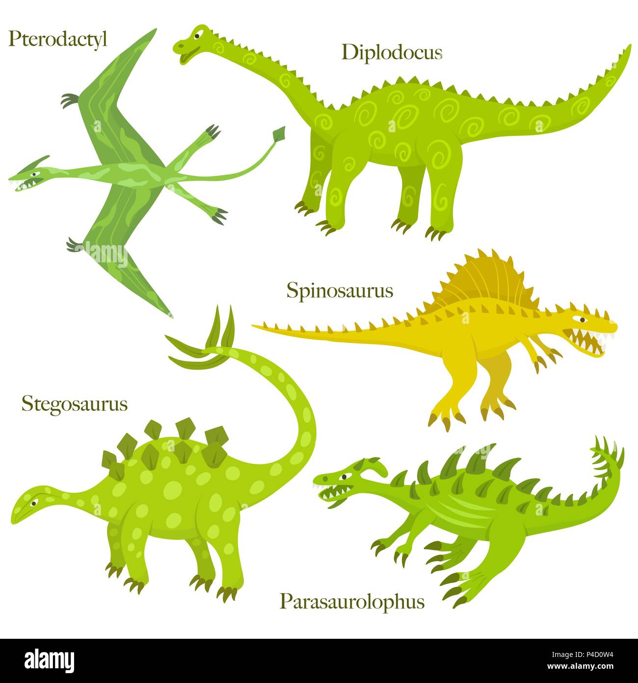 cartoon dino set Stock Vector Image & Art - Alamy