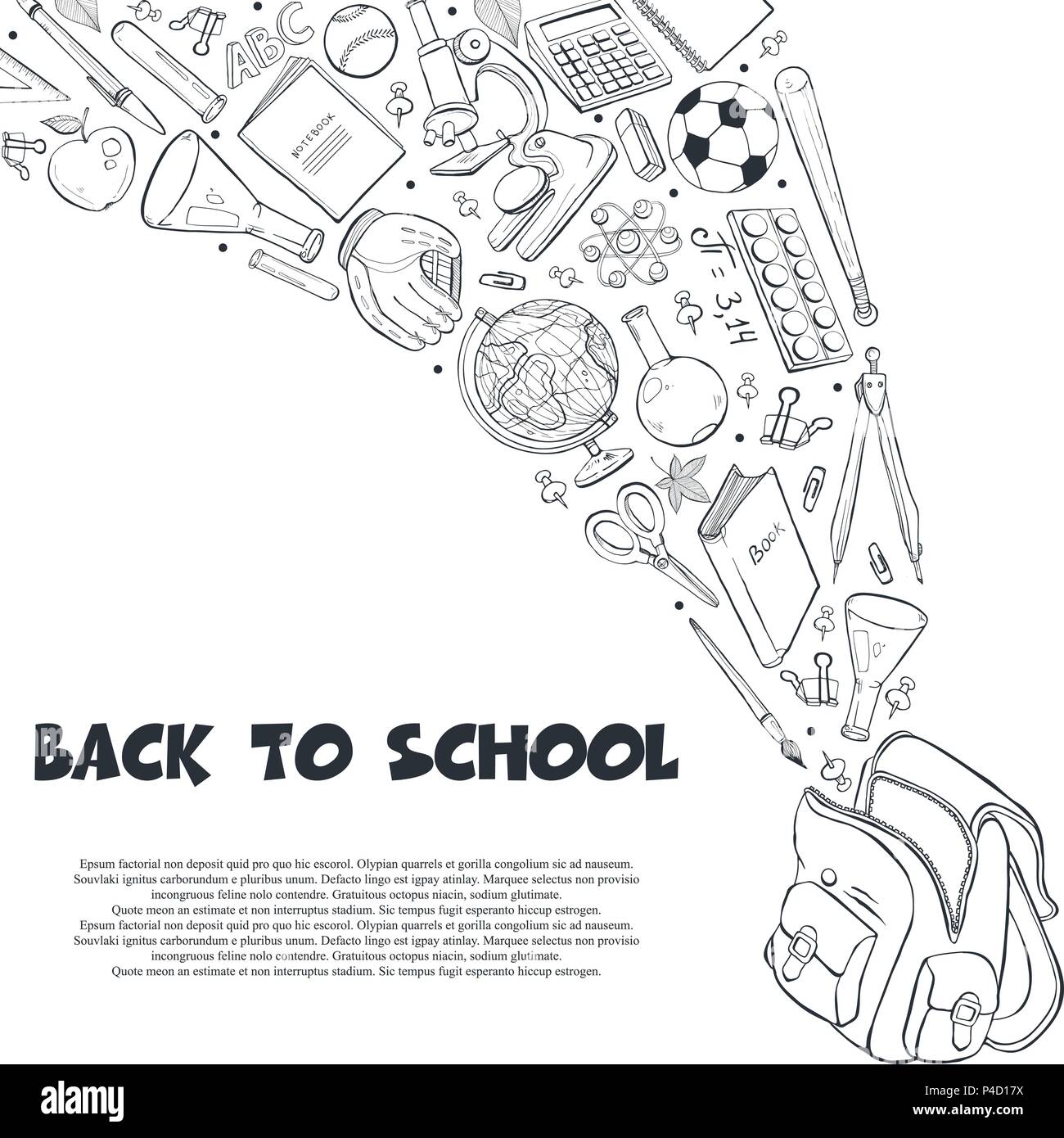 back to school composition Stock Vector Image & Art - Alamy