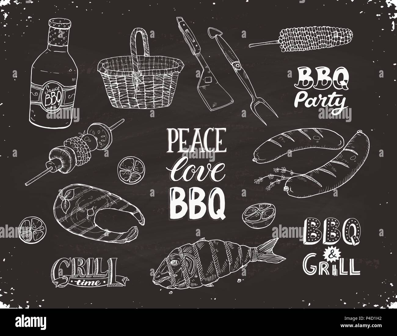 bbq sketches vector Stock Vector Image & Art - Alamy