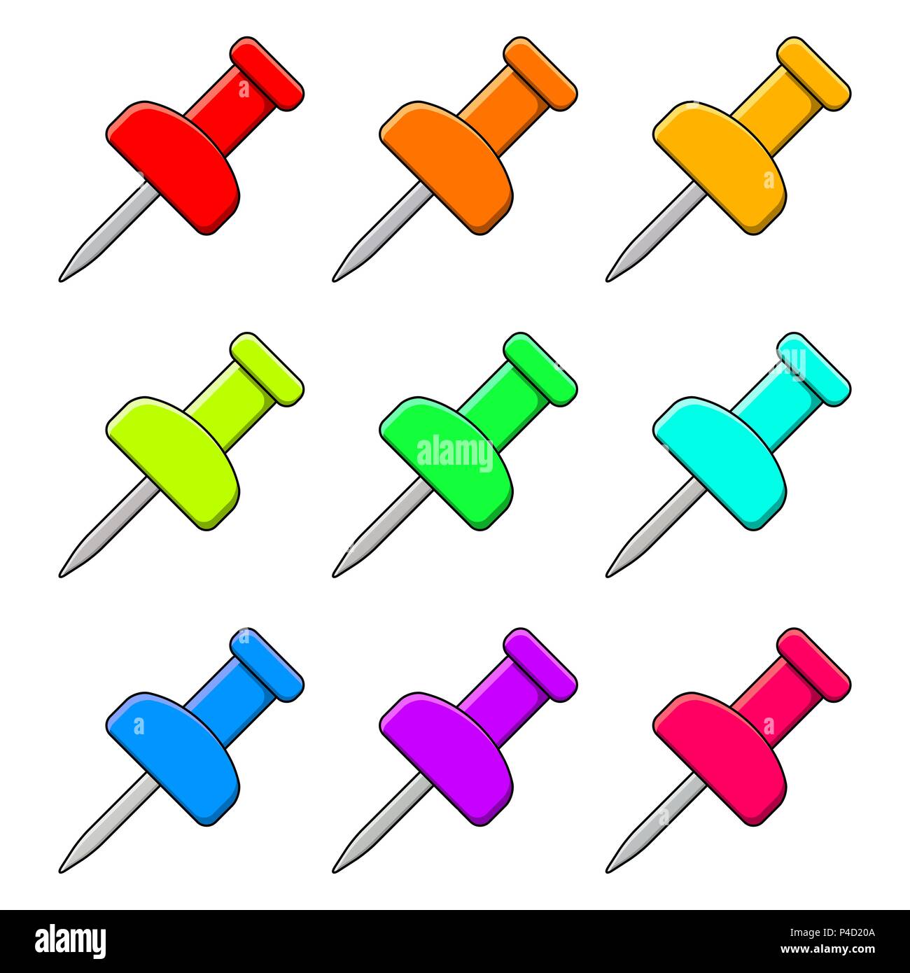 push pin office vector design isolated on white Stock Vector Image ...