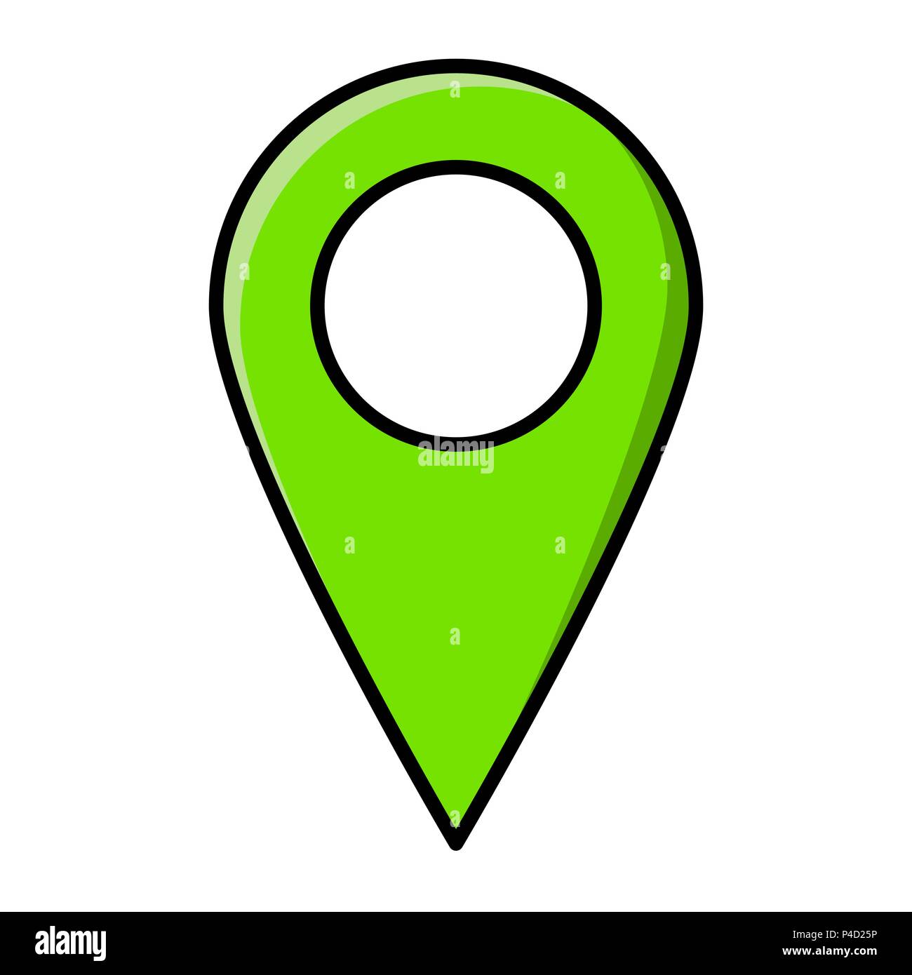 Green map location icon on Stock Vector Images - Alamy