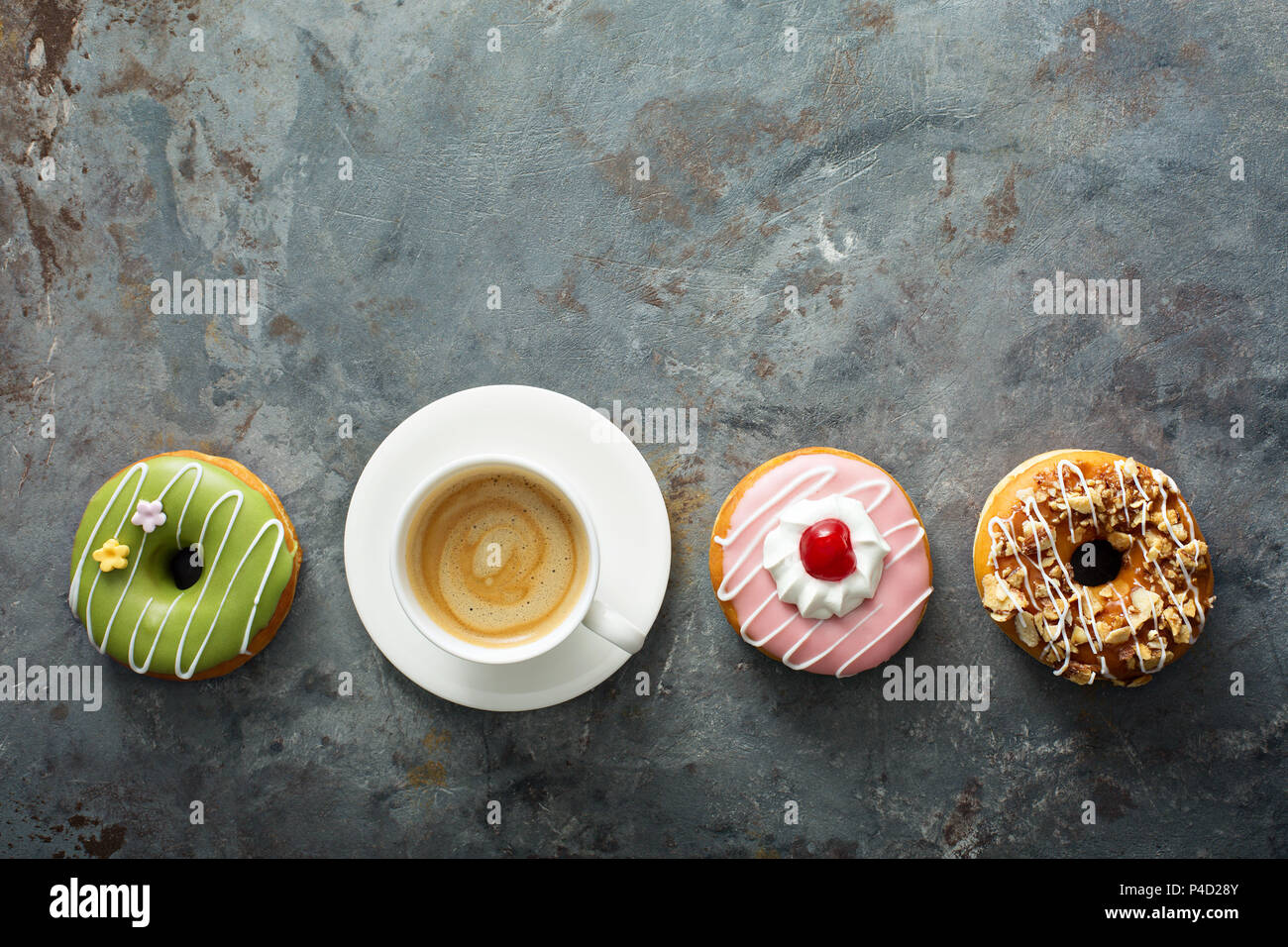 Overhead view of chocolate icing hi-res stock photography and images ...