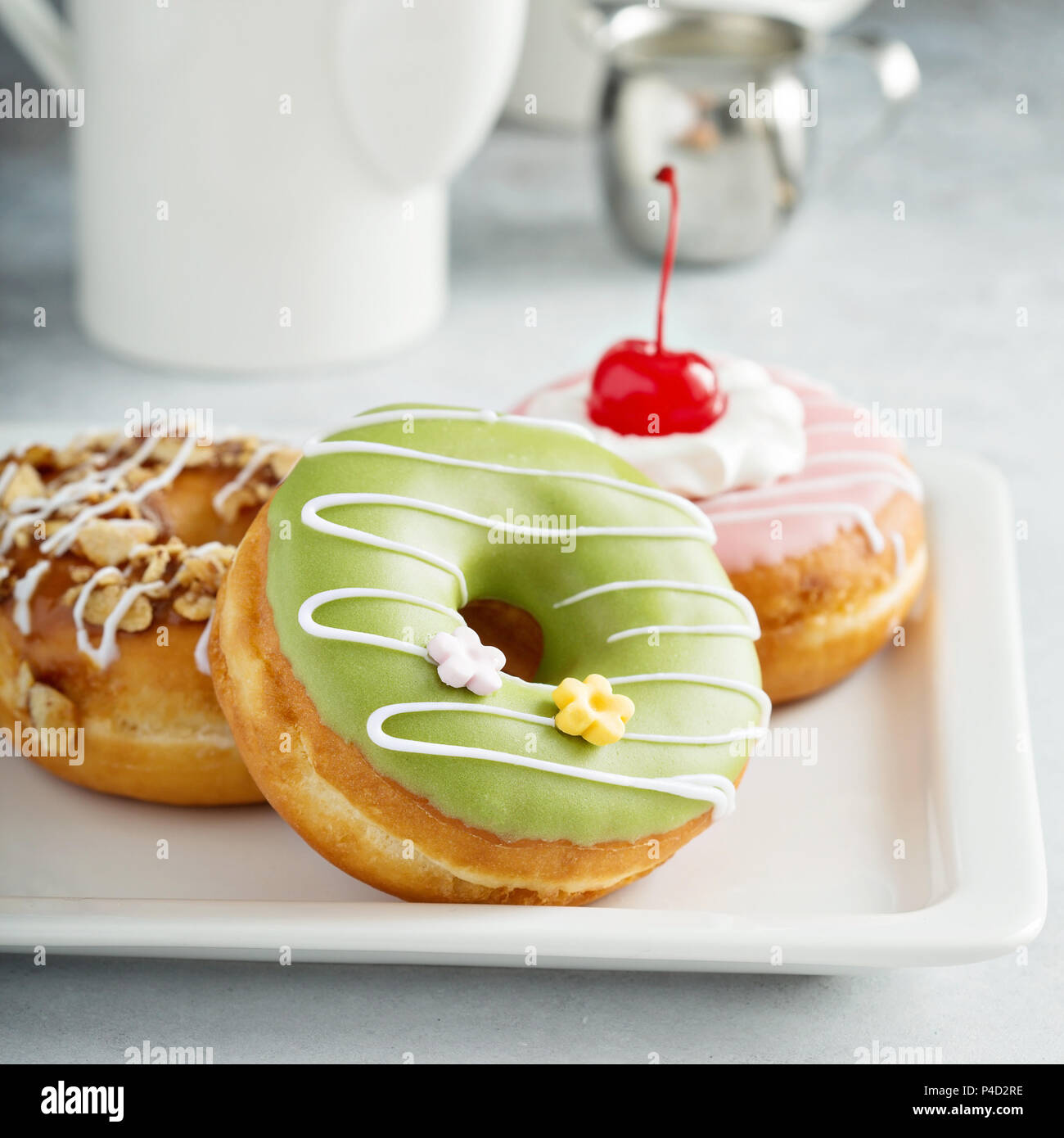 Glazed fried donuts hi-res stock photography and images - Alamy