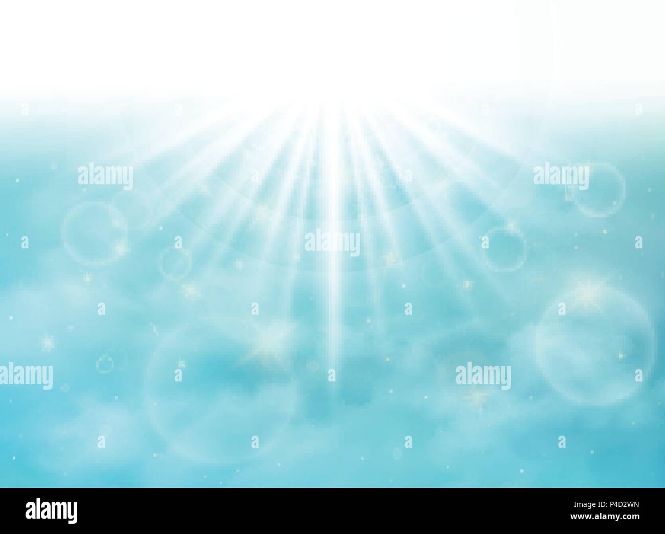 Abstract of clear pattern of clouds with sun light on center background ...