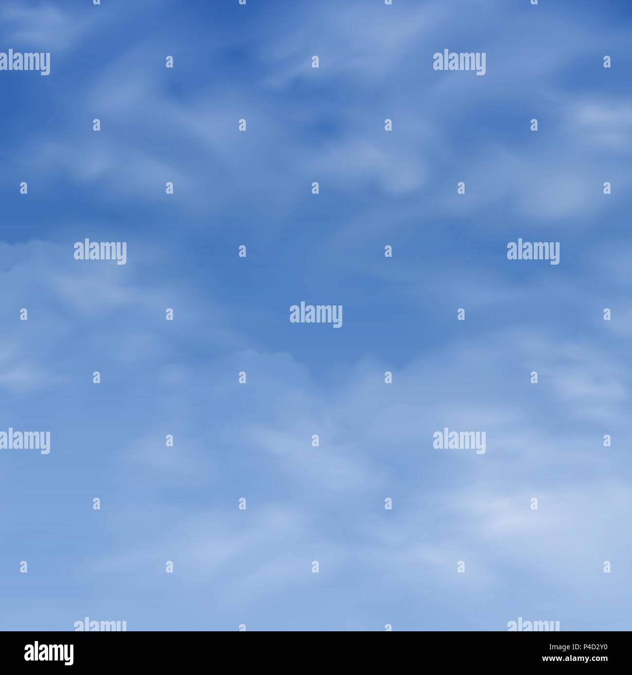 Realistic clouds on blue sky background. illustration eps10 Stock ...