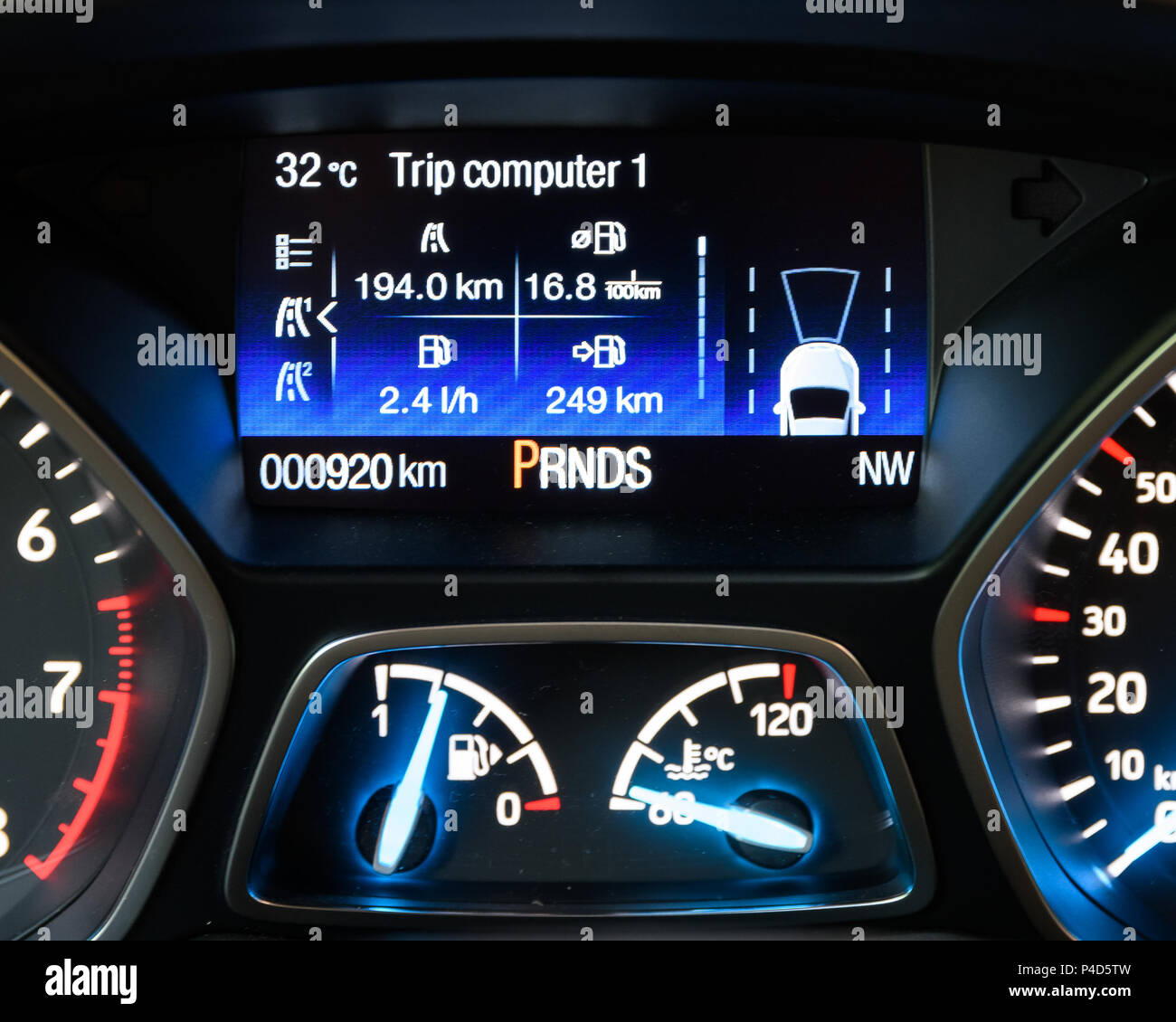Modern Car Interior With Dashboard View Stock Photo - Alamy