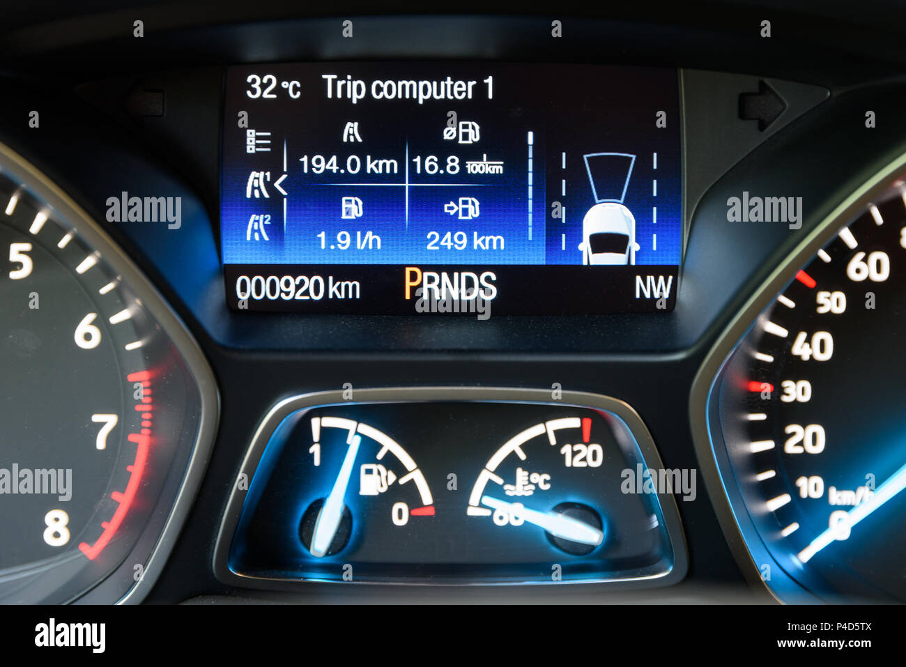 Modern Car Interior With Dashboard View Stock Photo - Alamy