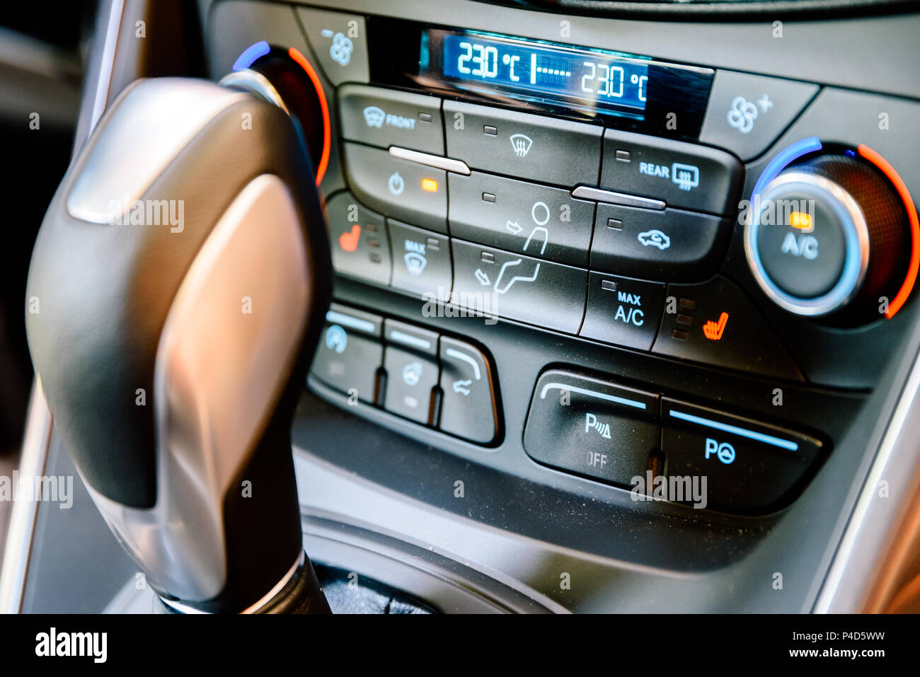 Modern Car Interior With Dashboard View Stock Photo - Alamy