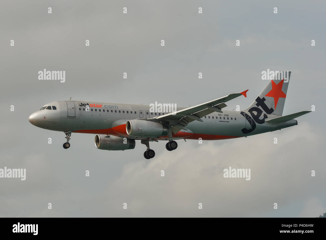 Phuket, Thailand - Apr 25, 2018. An Airbus A320 airplane of Jetstar ...