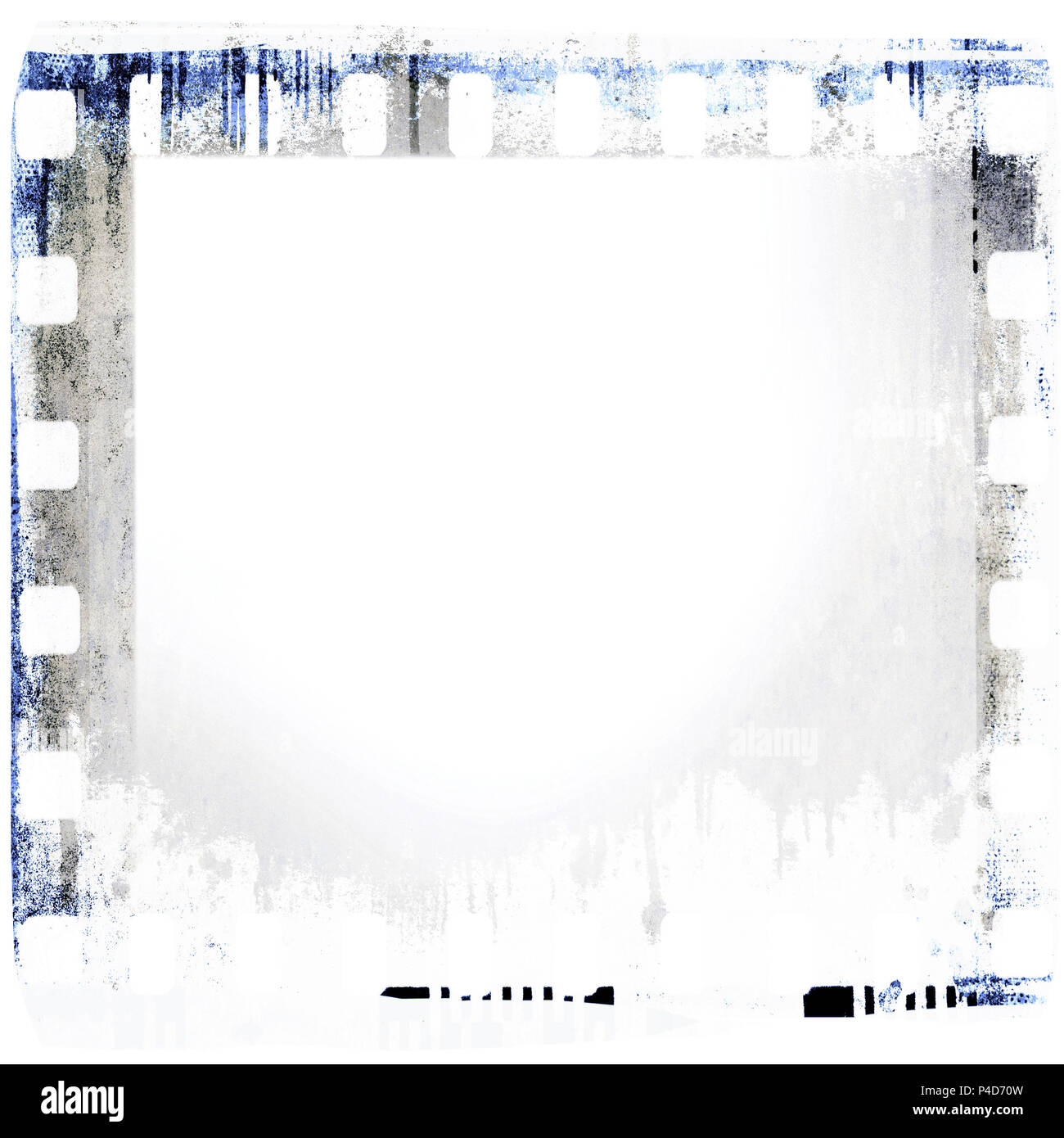 Grunge dripping film strip frame in blue tones Stock Photo - Alamy