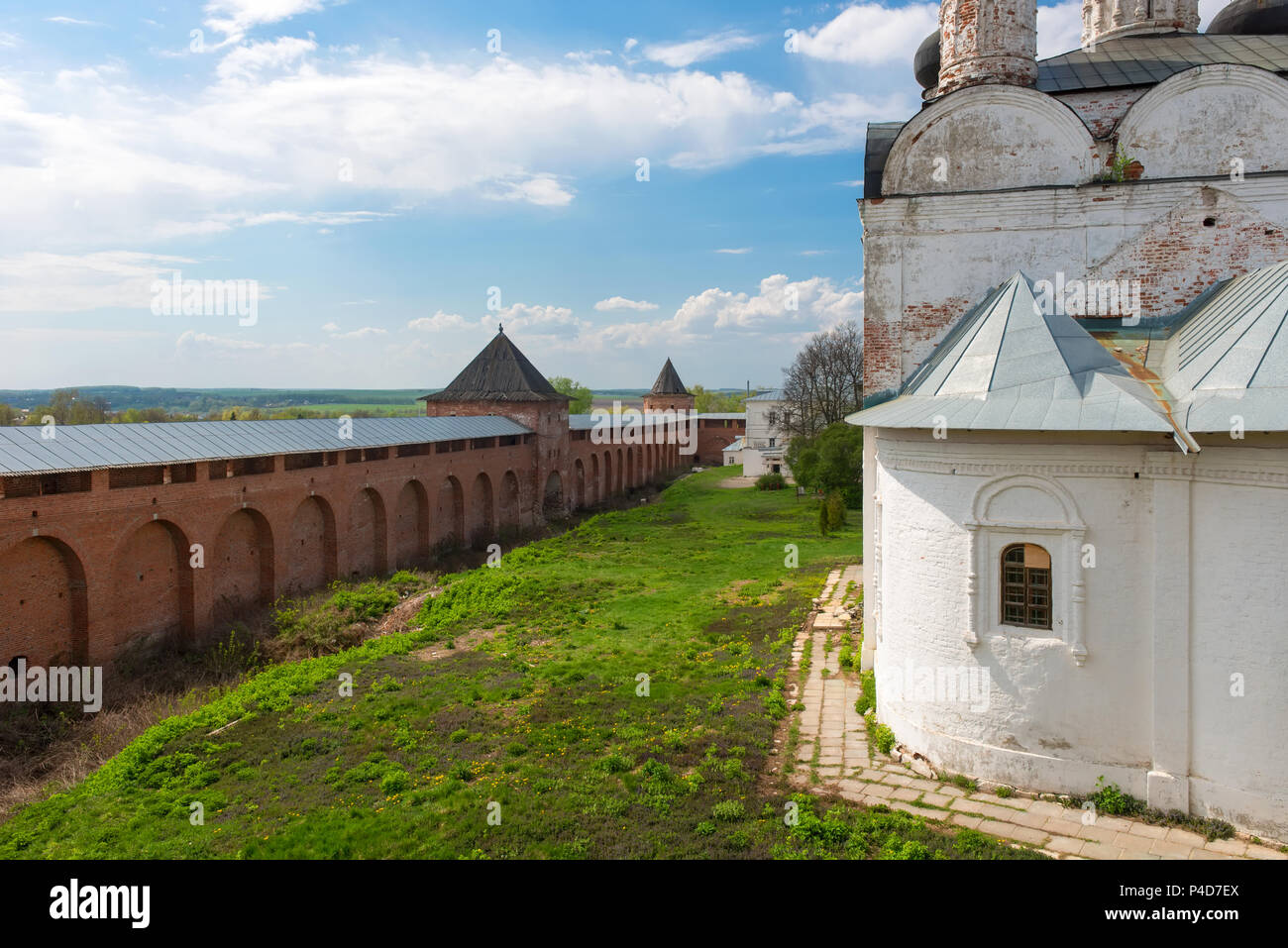 View of the St. Nicholas Cathedral. Zaraysk, Moscow region. Zaraysk Kremlin Stock Photo - Alamy