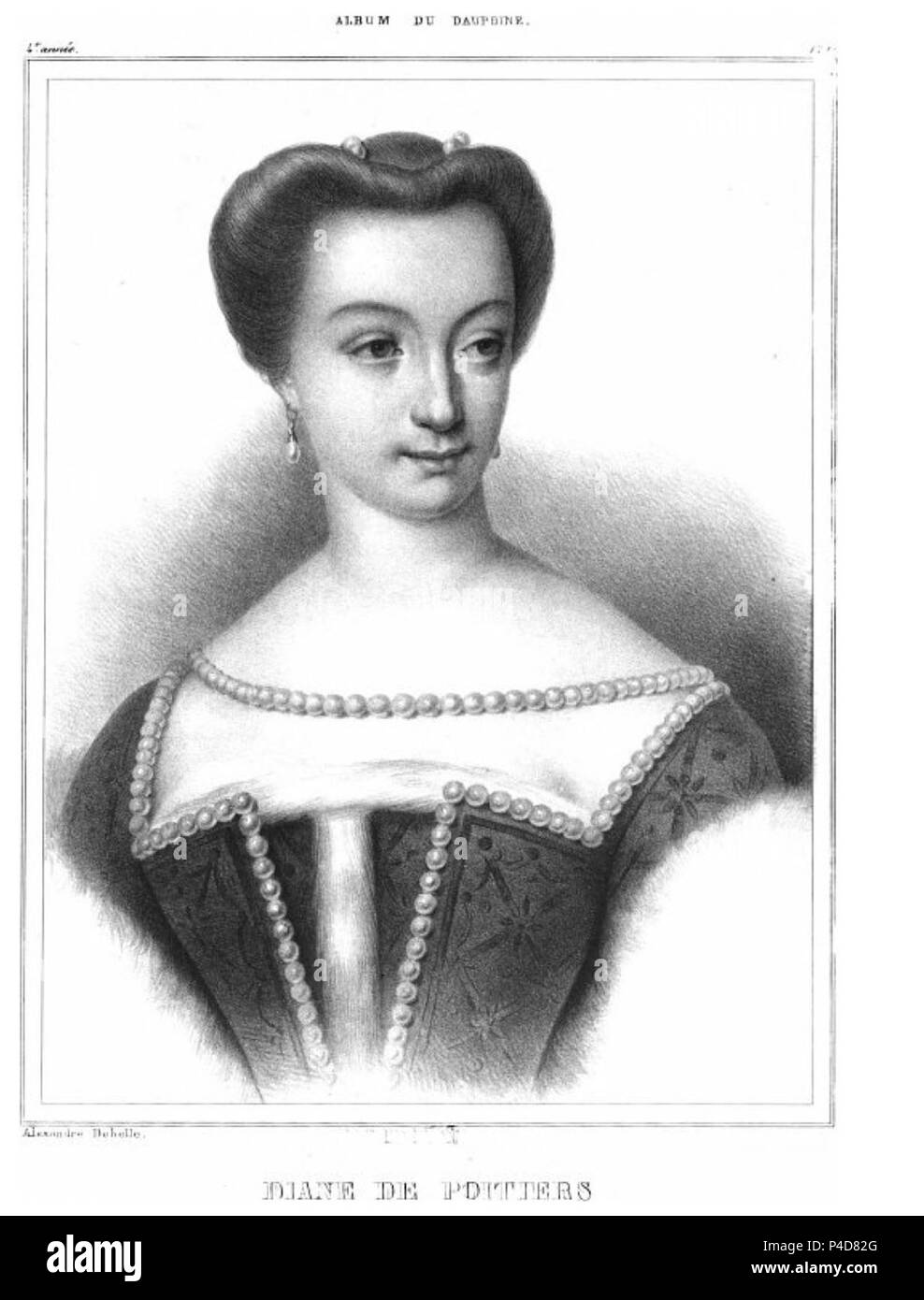 1325 album dauphiné, Diane de Poitier, by AD Stock Photo - Alamy