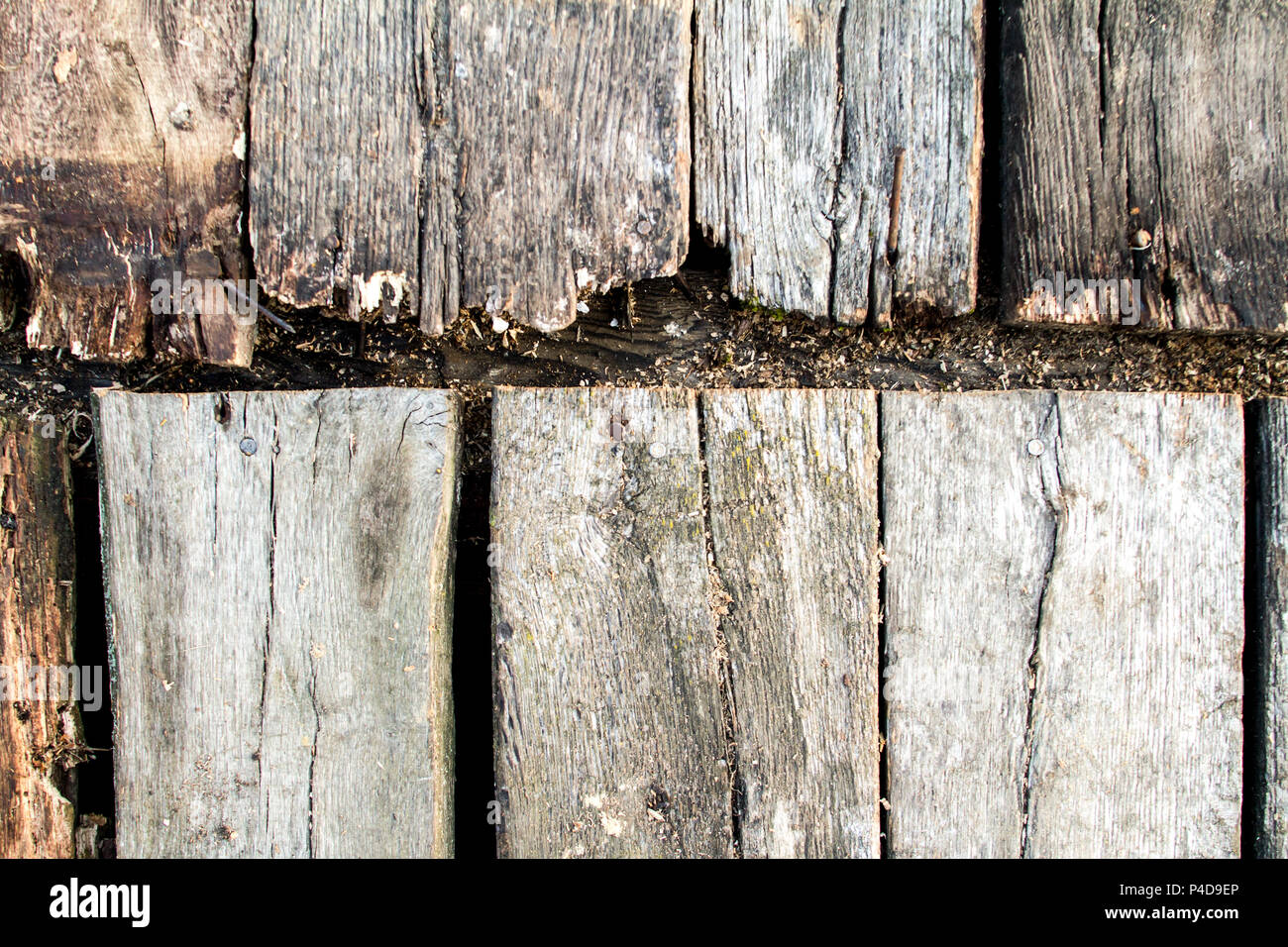 Old rotten wooden boards with a natural texture Stock Photo - Alamy