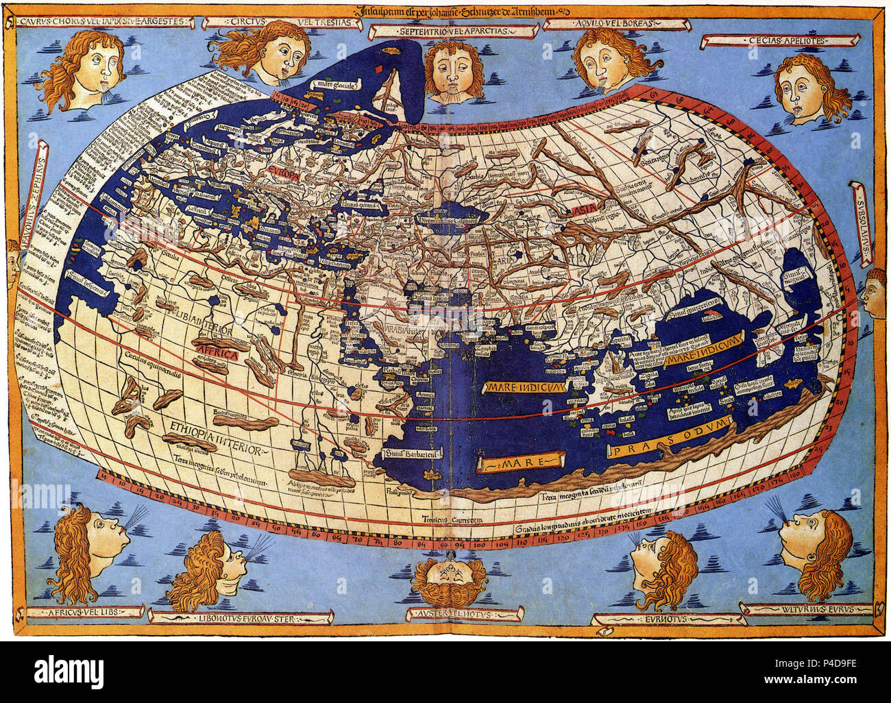 1482 Cosmographia Germanus Stock Photo - Alamy