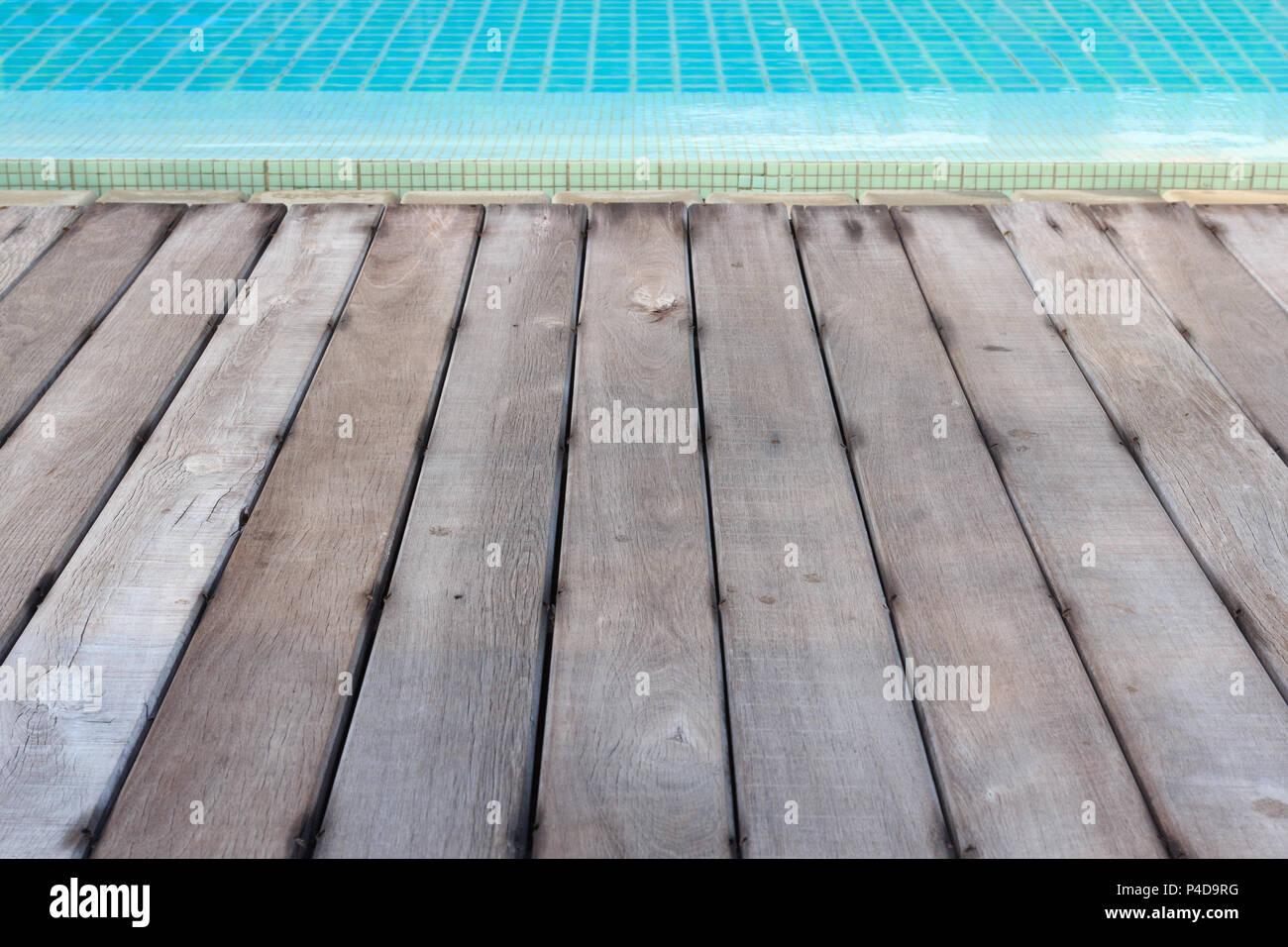 Close up wood floor texture to swimming pool background Stock Photo - Alamy