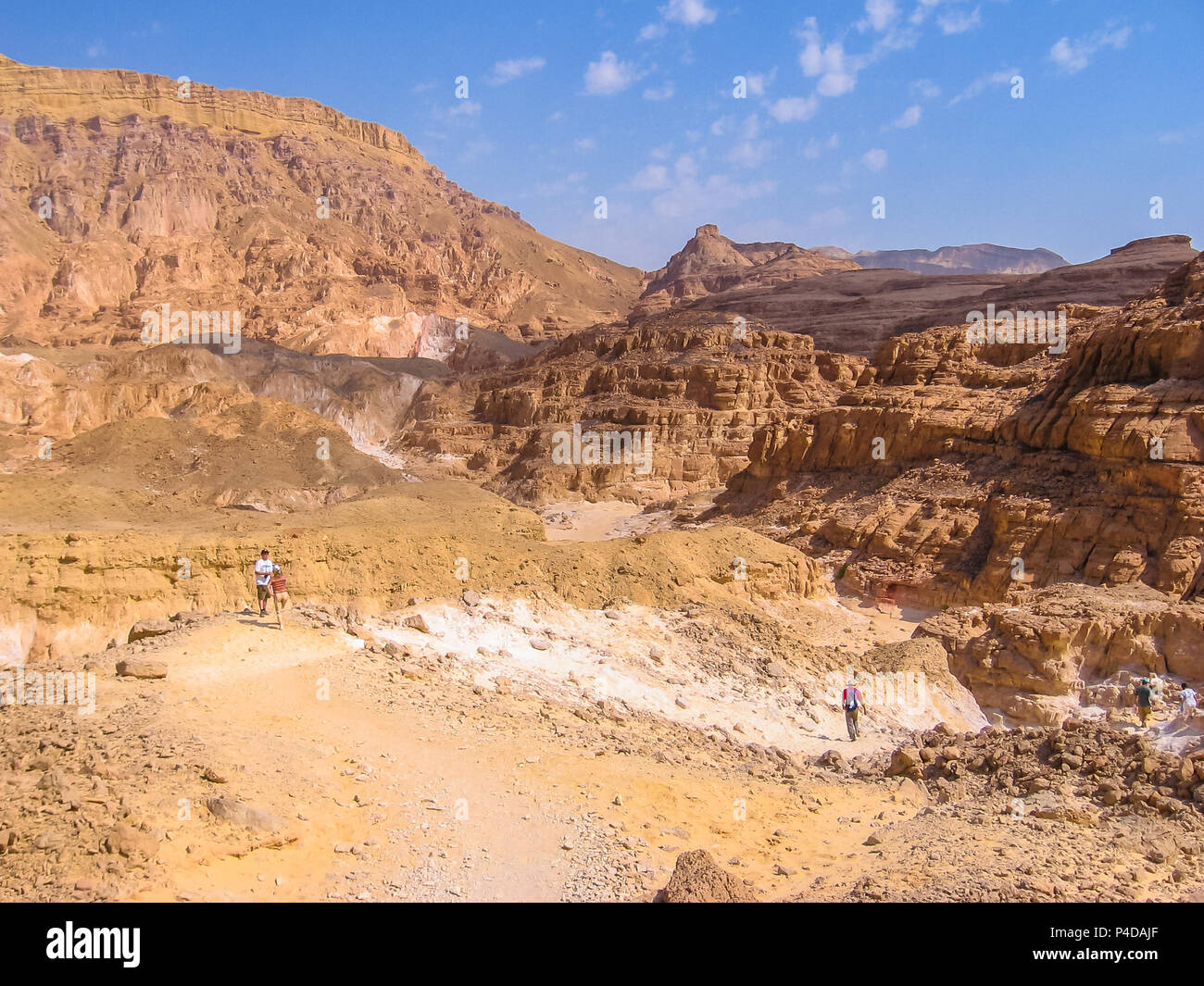 Aerial view of spectacular gorge of Colored Canyon, near Mount Sinai ...