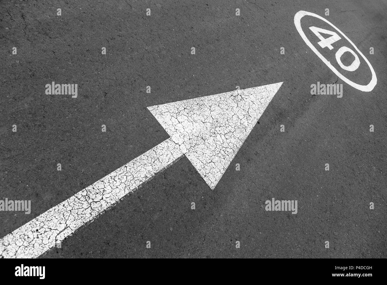Signaling arrow Black and White Stock Photos & Images - Alamy