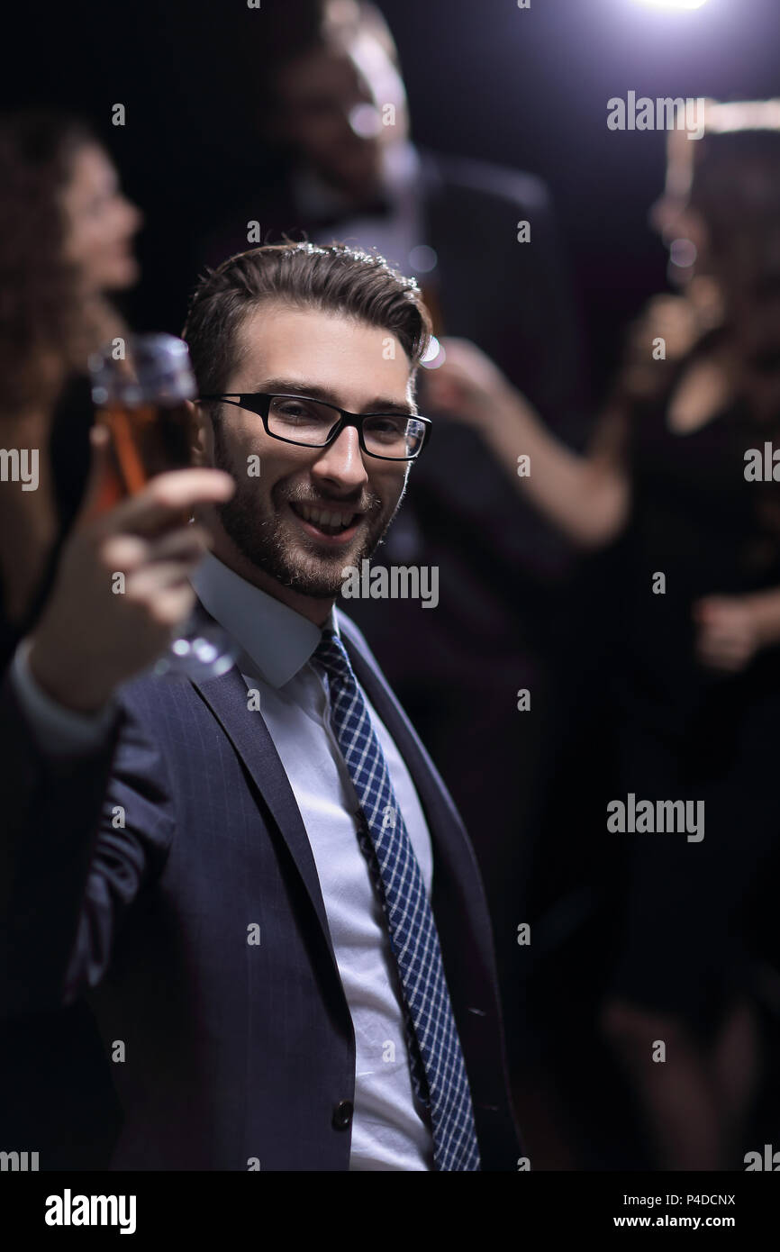 Young handsome man raising toast hi-res stock photography and images ...