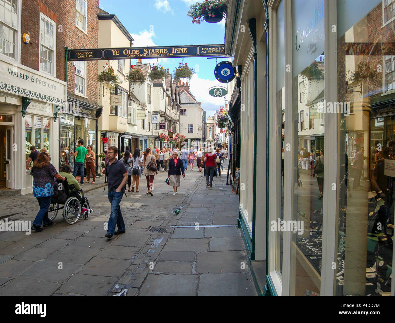 Stonegate, York, England, UK - August 05, 2011: The Stonegate in York ...