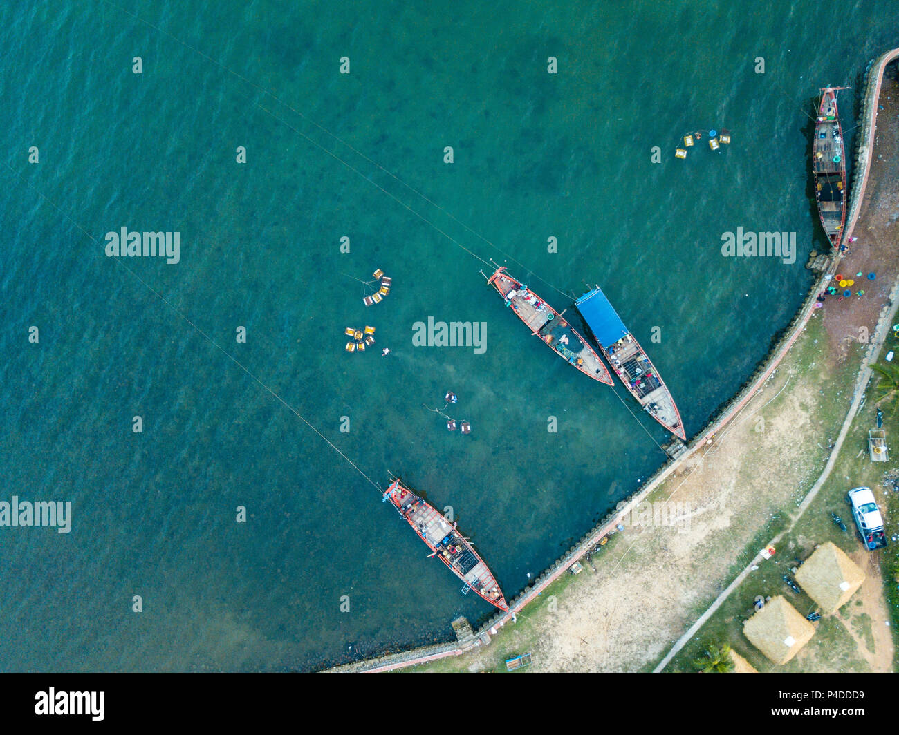 Pier speedboat. A marina lot. This is usually the most popular tourist ...