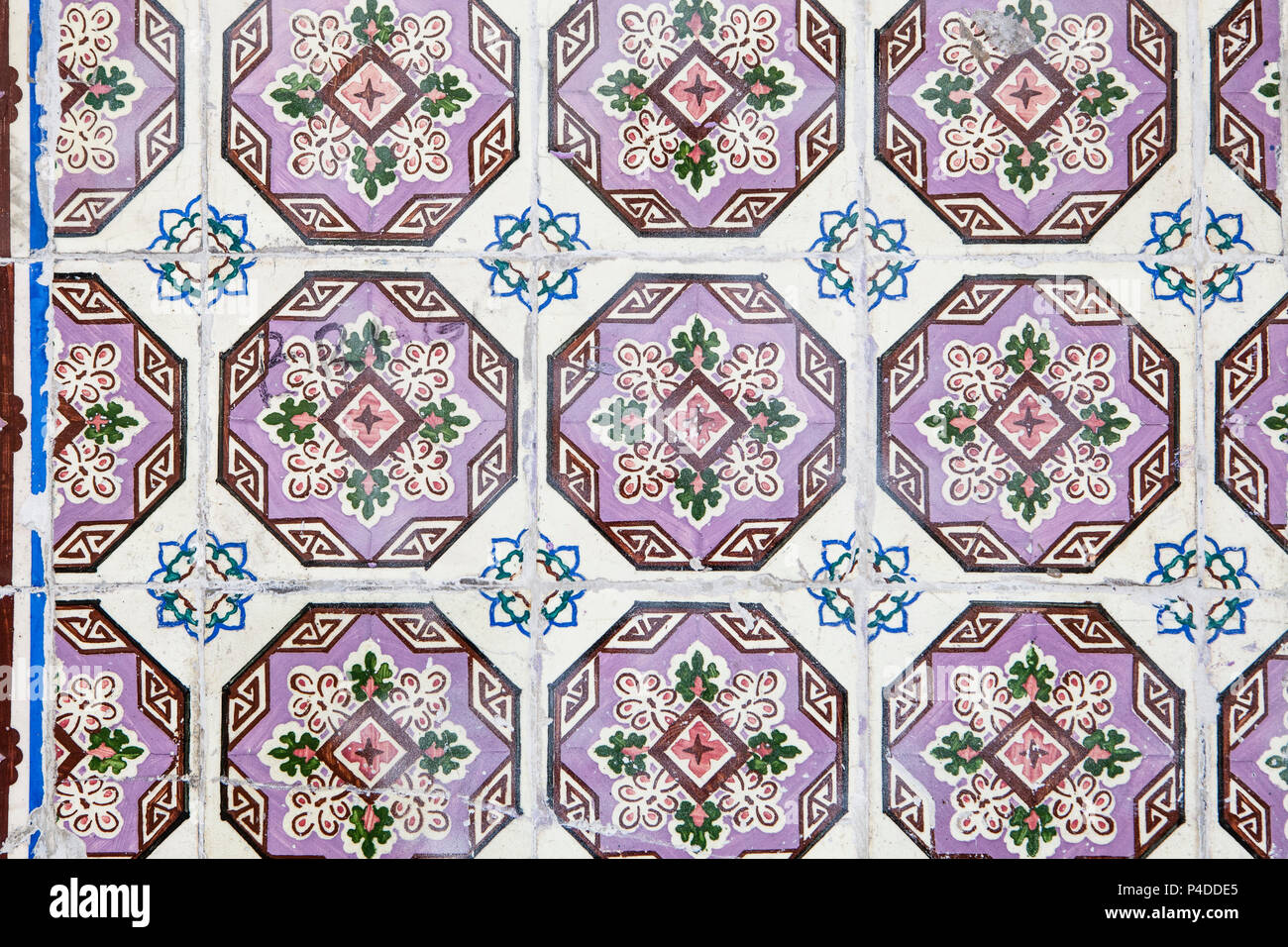 Azulejo tiles in the streets of Lisbon Stock Photo - Alamy