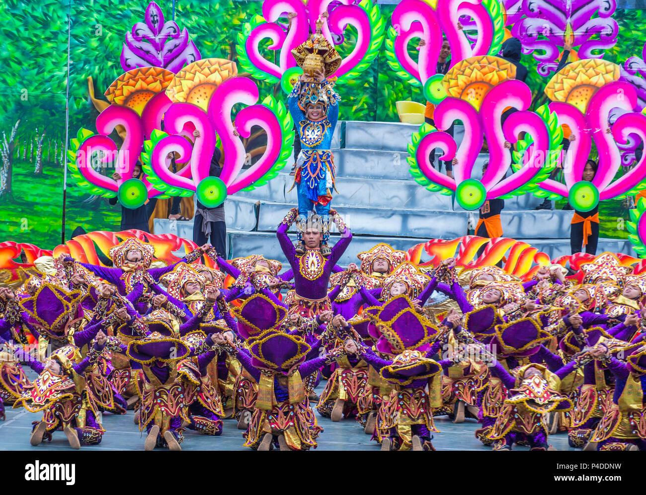 Participants in the Sinulog festival in Cebu city Philippines Stock ...