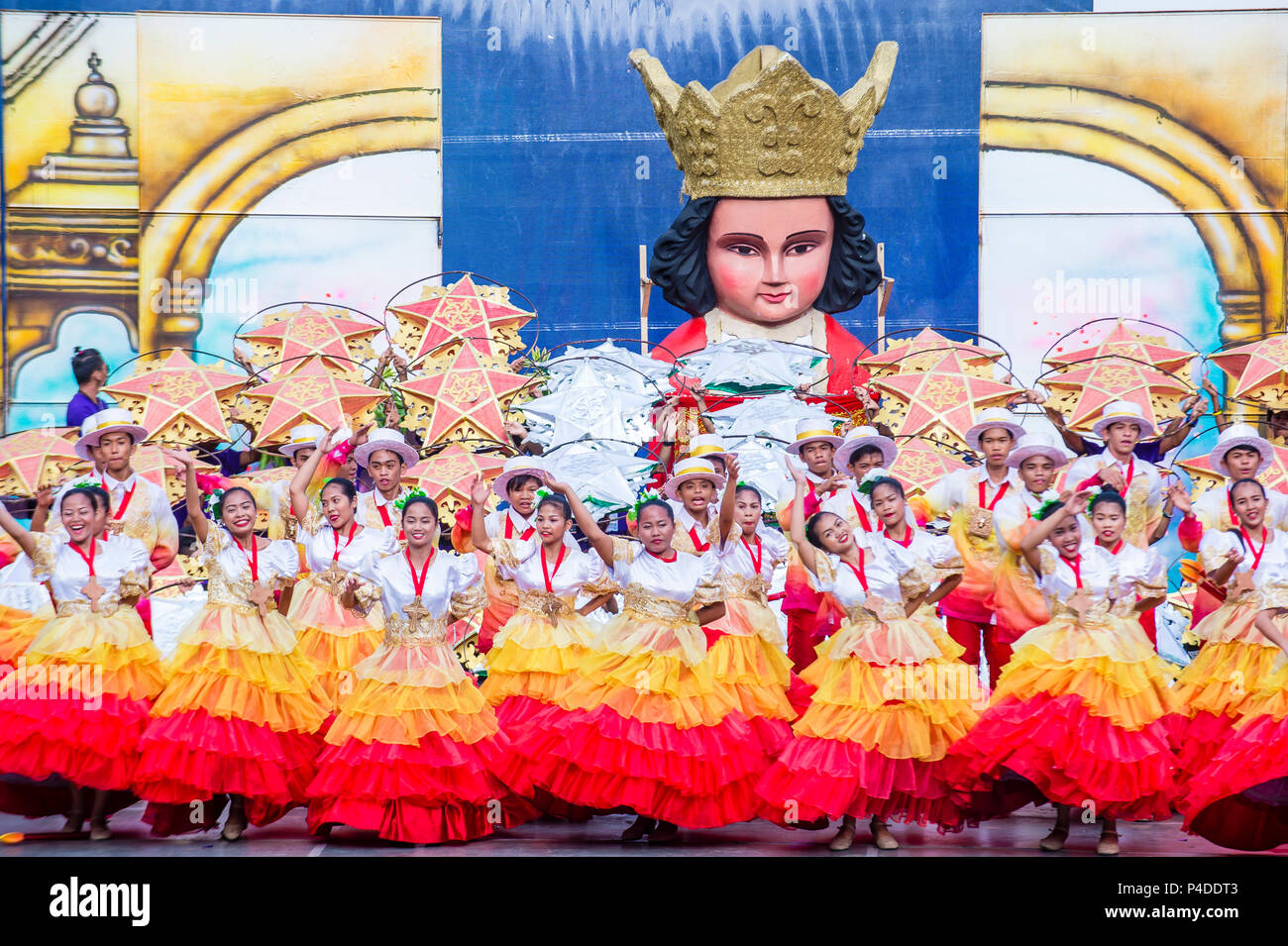 Participants in the Sinulog festival in Cebu city Philippines Stock ...